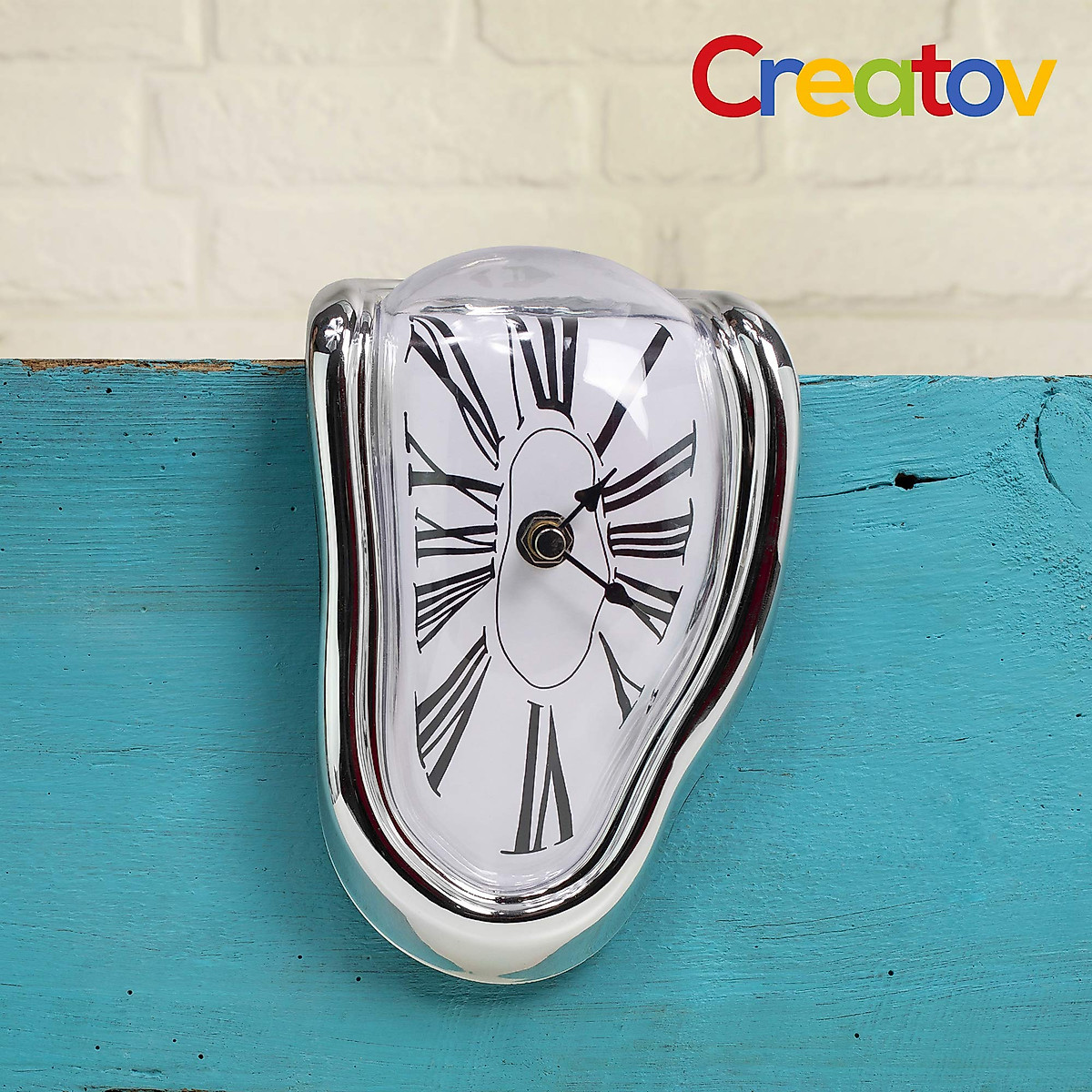 Creatov Decorative Dali Watch Melting Clock - Surrealistic Table Shelf Desk Fashion Melted Clock Salvador Dali Inspired Funny Home Decor Office Best Birthday Gift Idea
