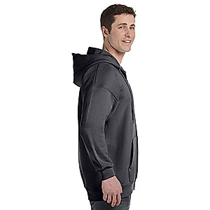 Hanes Ultimate Full-Zip Hoodie, Men's Hooded Fleece Sweatshirt with Zipper, Dark Chocolate