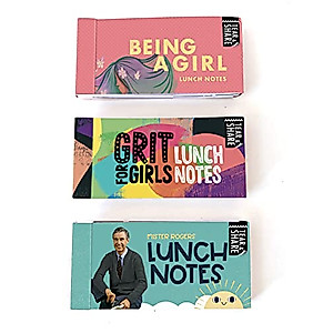 Lunch Box Notes for Girls Bundle - 3 Packs of 20 Unique Inspirational, Motivational and Kindness Note Cards