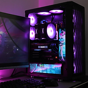 Vetroo B6 Display Board w/LED Lights for Computer PC Case Decor Full HD 2K Multi-Mode Function 12.2" x 3.1" (Horizontal, B6)