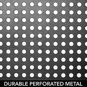 mDesign Modern Adjustable Metal Closet, Cabinet, Countertop Organizer Storage Shelves for Bedrooms, Bathrooms, Entryways, Hallways - Expandable, Durable Steel, Non-Skid Feet - 3 Pack - Black