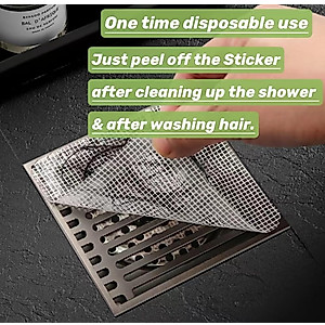 50pcs Disposable Drain Stickers,Disposable Filter Patches, Disposable Hair Drain Stickers for Shower,Hair Drain Catcher,Drain Mesh Stickers for Bathroom Sink & Bathtub, Kitchen Drains & Strainers