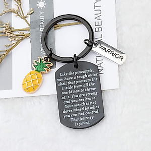 WSNANG IVF Pineapple Gift This IVF Journey Is Yours Keychain IVF Infertility Warrior Jewelry IVF Gift for Infertility Mom