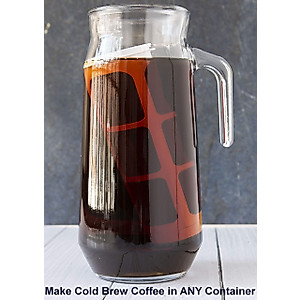 Cold Brew Coffee Filter Reusable Multipurpose Tea Infuser | Enjoy Smooth Cold Brewed Coffee, Loose Tea, Spiced Cider, Flavored Drinks | Nylon Mesh Infusion Pitcher Accessory, Replacement Filter