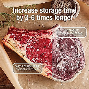 Cuisinart Universal Biodegradable Vacuum Food Saver Sealer Bags (VSB-BD112C), 2-Pack, 11" inch x 10’ ft. Rolls, BPA Free, Microwave & Freezer Safe, Keep Food Fresh Longer