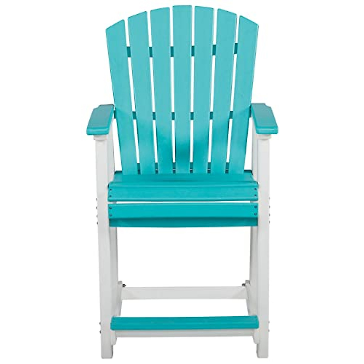 Signature Design by Ashley Outdoor Eisely HDPE Patio Barstool, 2 Count, Turquoise