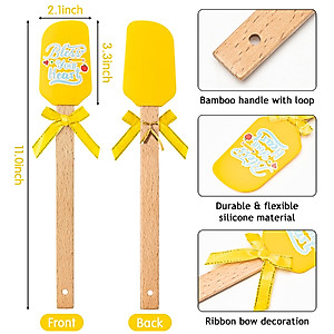 R HORSE 6Pcs Pot Holders with Silicone Spatulas, Thank You Teacher Kitchen Pot Holders with Pocket Heat Resistant Oven Mitts Xmas Cookie Bag for Christmas Kitchen Gift