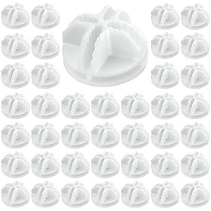 40Pcs Wire Cube Connectors Plastic Storage Cube Connectors, Wire Grid Cube Organizer Connector for Modular Closet Storage Organizer and Wire Shelving, White