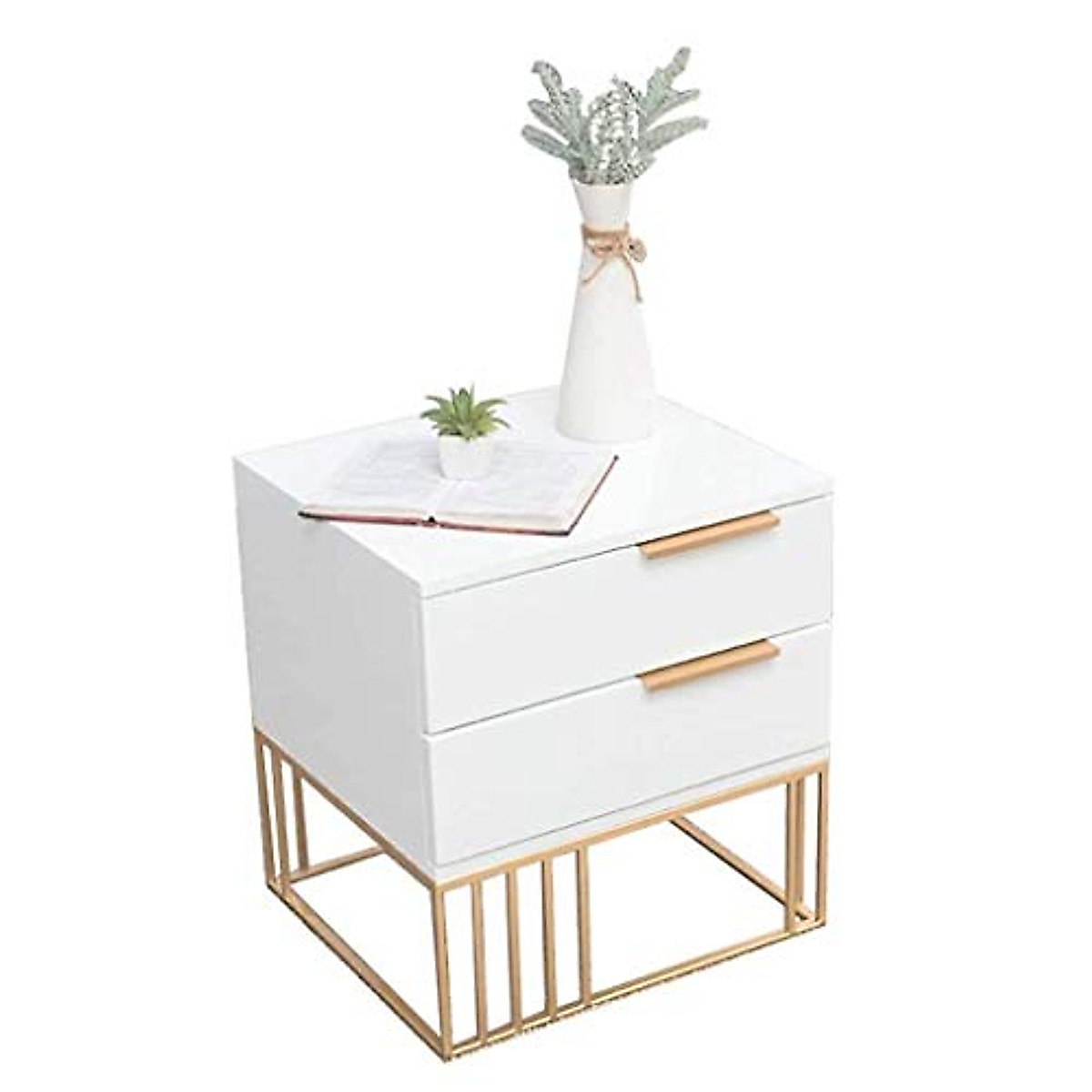 CXDTBH Metal Frame Wood Rectangle Side Accent Living Room Storage Shelf End Table (Color : D)