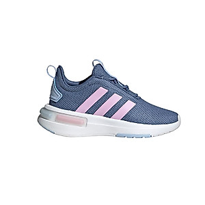 adidas Racer Tr23 Lace-Up Sneaker, Crew Blue/Bliss Lilac/Blue, 2 US Unisex Little Kid