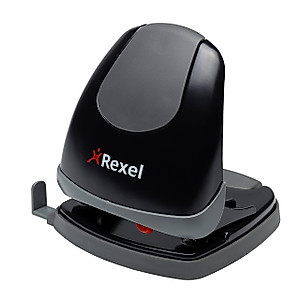 Rexel Easy Touch 2 Hole Punch, 30 Sheet Capacity, Low Force Technology, Metal, Black, 2102575