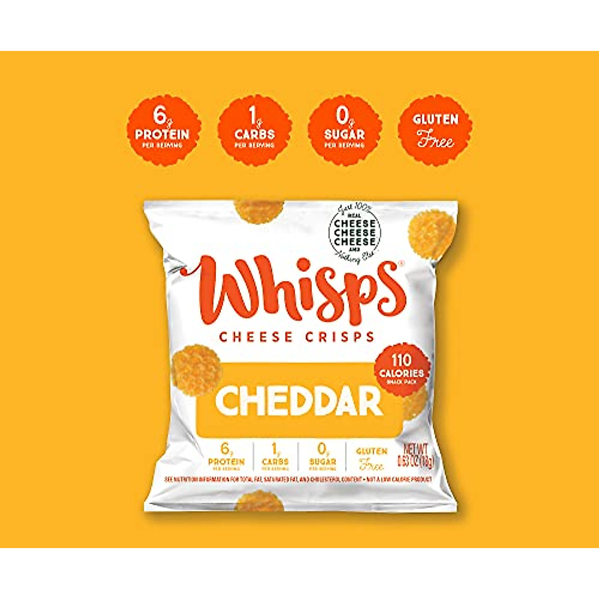 Whisps Cheese Crisps - Parmesan & Cheddar Cheese Snacks, Keto Snacks, 6-9g of Protein Per Bag, Low Carb, Gluten & Sugar Free, Great Tasting Healthy Snack, All Natural Cheese Crisps - Variety, .63 Oz (Pack of 12)