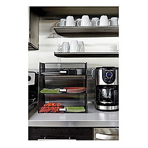 Safco Products 3293BL Onyx Mesh Break Room Supplies Organizer, Black