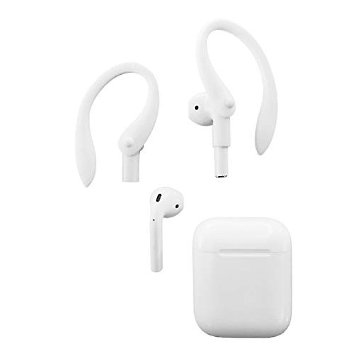EARBUDi Earhooks Compatible with Apple AirPods | White