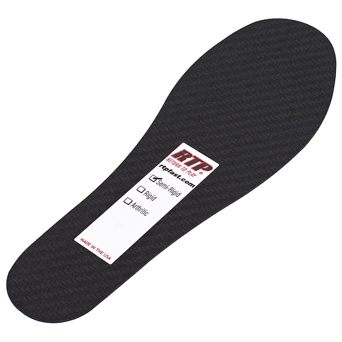 Carbon Fiber Full Shoe Semi-Rigid Insert 25 cm Men's Size 8 or Women's Size 9 Made in The USA