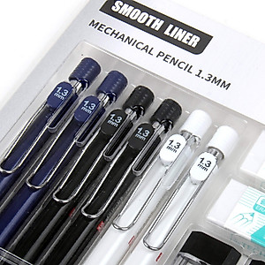 无 mechanical pencil 1.3mm HB lead pencils with refills and erasers sturdy lead Comfortable grip comfortble for writing