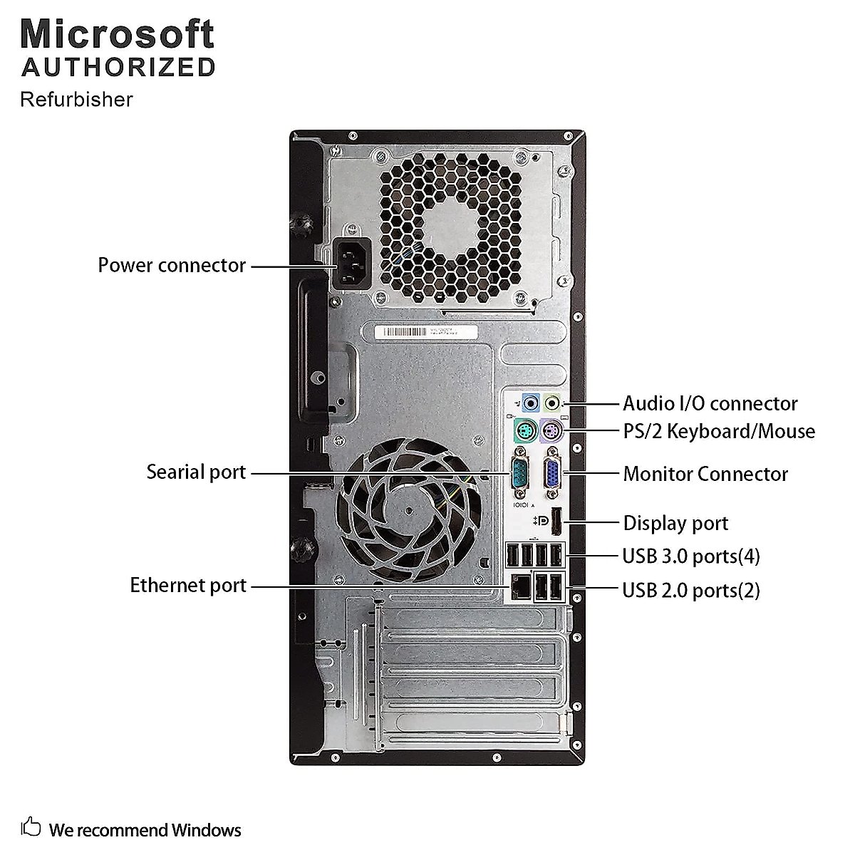 HP Compaq Elite 8300 MT PC,Intel Core I5 3570 up to 3.8GHz,12G DDR3,120G SSD + 500G,VGA,DP,USB 3.0,WiFi,DVDRW,BT 4.0,Win10 64 Bit-Multi-Language(CI5)(Certified Refurbished)