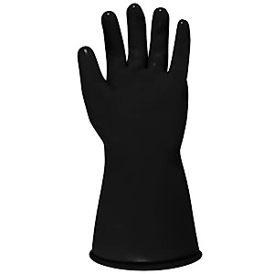 MAGID Class 0 Low-Voltage Rubber Insulating Linemen Safety Gloves, 1 Pair, 11” Long, Black