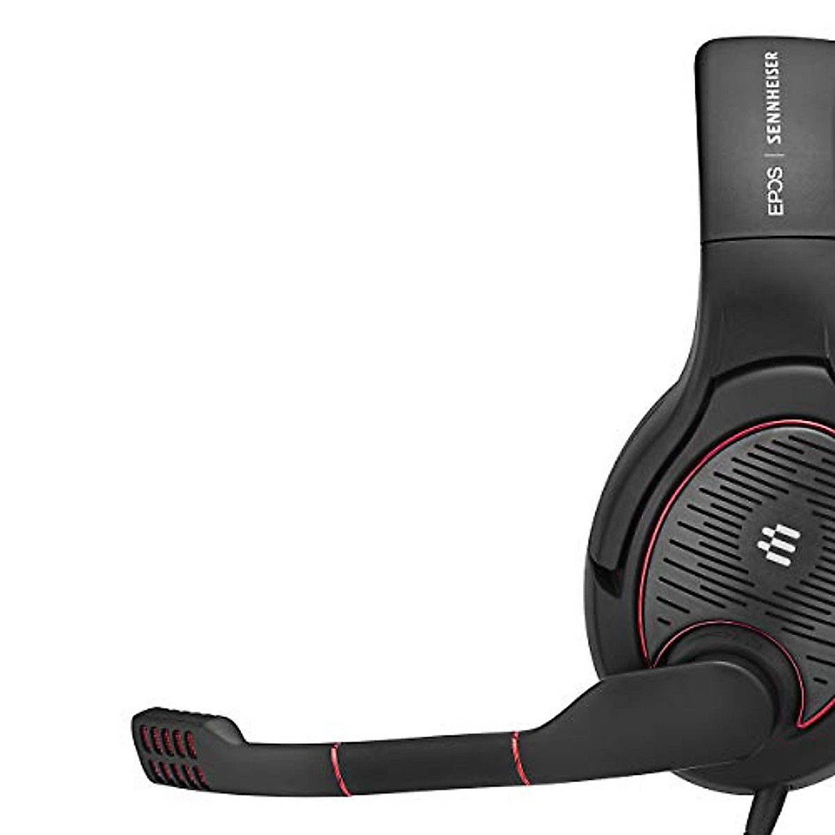 EPOS I Sennheiser GAME ONE Gaming Headset, Open Acoustic, Noise-canceling mic, Flip-To-Mute, XXL plush velvet ear pads, compatible with PC, Mac, Xbox One, PS4, Nintendo Switch, and Smartphone - Black.