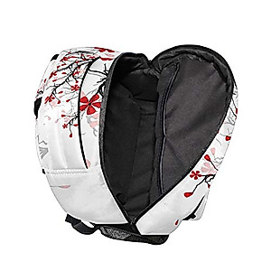 ALAZA Japanese Cherry Blossom Sakura Large Backpack for Girls Kids School Women Personalized Laptop iPad Tablet Travel School Bag with Multiple Pockets for Men Women College