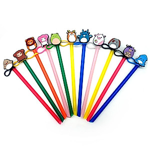 Silicone Straw Covers Cap-Straw Covers for Reusable Straws for 6-8 mm-Straw Stoppers-Splash Proof Straw Tip Cover-Reusable Drinking Straw Tips Lids Dust-Drinking Straw Cover Travel Home Outdoor (B)