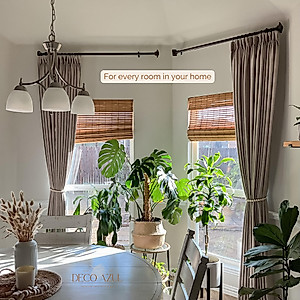 Deco Azul Curtain tiebacks - Curtain Hooks for Drapes - Boho Curtain tie Backs - Natural Wood Bead Curtain Ties - Curtain Holdbacks - Drappery Tiebacks - Curtain Holders - Set of 2