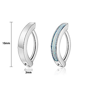 Faiwuoi 2Pcs 14G Clicker Belly Button Ring for Women Surgical Steel Belly Barbell Piercing Simulated Diamonds Rivet Reverse Curved Navel Barbell Body Jewelry…