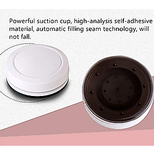 Loouer No Drilling Floating Wall Ledges 15.35inch Wall Mounted Bathroom Shelf with Suction Cup Decorating Shelf for Pictures Ornaments Bedroom Bathroom Home (White)