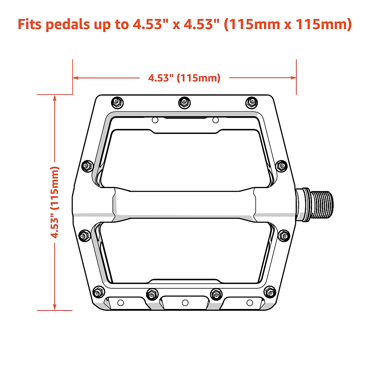 Granite Pita Bicycle Pedal Covers, Bike Pedal Covers for Bike Transport Protection, Against Damage and Scratche When in Storage and Transit, 3mm Thick Neoprene Pedal Covers (Large, Black)