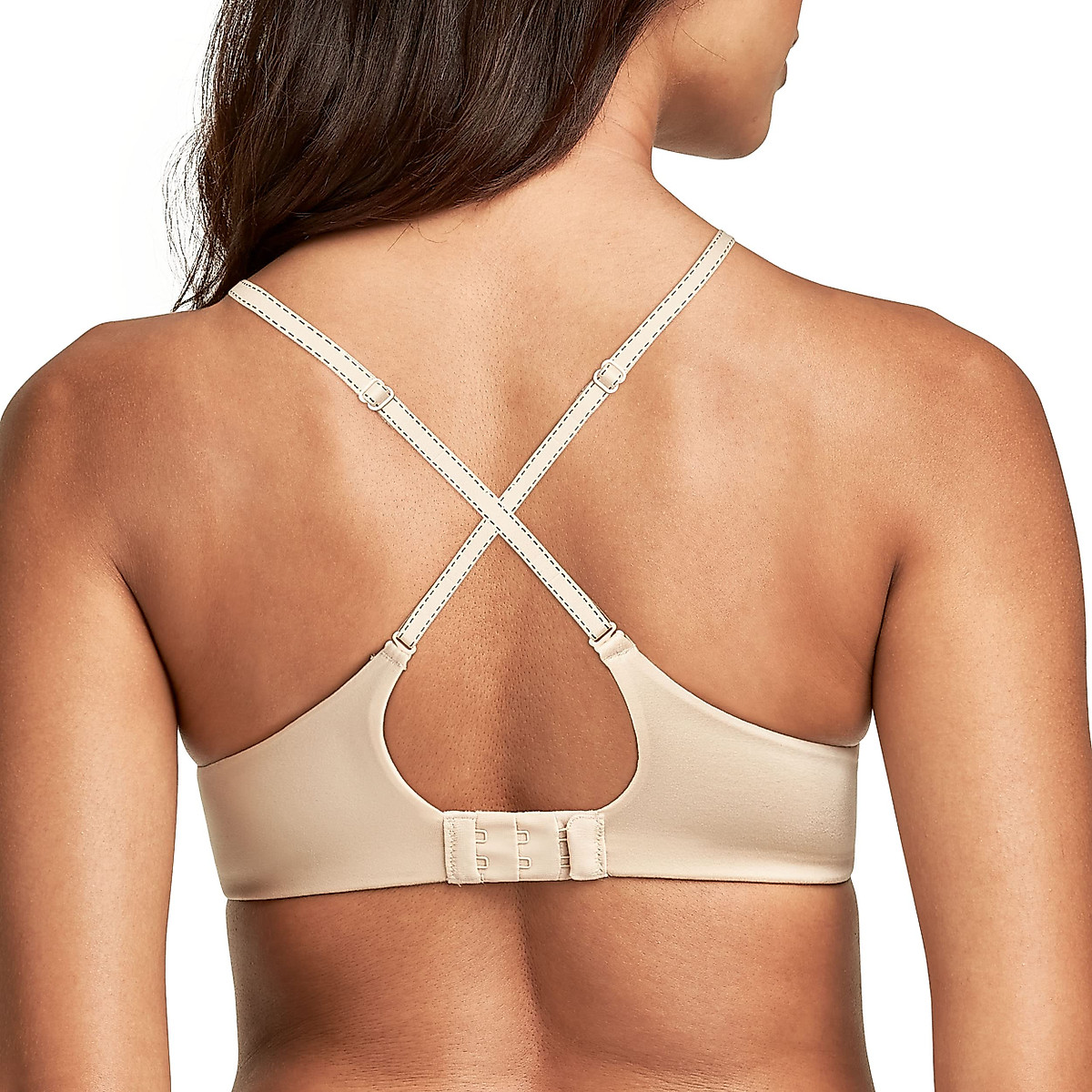 Maidenform Women's Comfort Devotion Demi Bra, Latte/Black,36C US