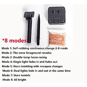 Solar Light String, Solar Copper Wire Light String 33 Feet 100 Led Small Lights, 8 Switching Modes, Starry Sky Outdoor Waterproof, Suitable for Home, Garden, Terrace, Wedding and Party (Warm White)