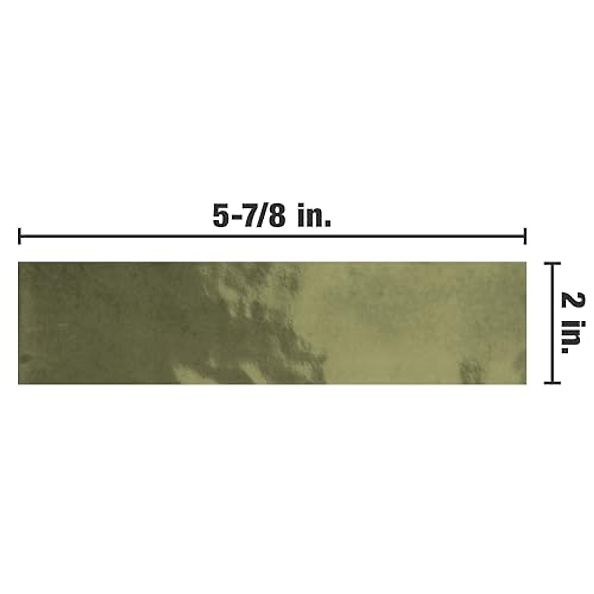 Merola Tile Coco Glossy Moss Verde 2" x 5-7/8" Porcelain Wall Tile