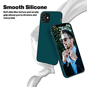OTOFLY Compatible with iPhone 12 Mini Case 5.4 inch(2020),[Silky and Soft Touch Series] Premium Soft Liquid Silicone Rubber Full-Body Protective Bumper Case for iPhone 12 Mini (Teal)