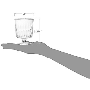 Red Co. Set of 10 Mini Unbreakable 8 Fl Oz Party Wine Glasses with Short Stem, Clear – Made in USA