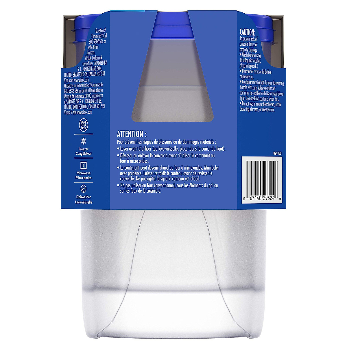 2 Pack 946mL Twist N Lock Disposable Food Containers