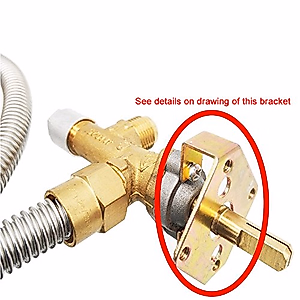 Meter Star CSA Certified Brass Safety Gas Valve for Fire Pit/Gas Grill, BBQ Grill Control Valve Assembly with 3/8" NPT(5/8UNF) Inlet and Outlet Corrugated or Flexible Hose