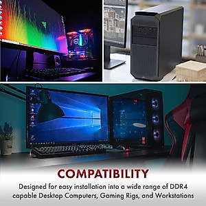 A-Tech 8GB DDR4 3200 MHz UDIMM PC4-25600 (PC4-3200AA) CL22 DIMM Non-ECC Desktop RAM Memory Module