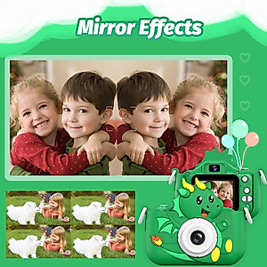Goopow Kids Selfie Camera Toys for Girls Age 3-9,Children Digital Video Camera Toy with Cat Soft Silicone Cover,Christmas Birthday Festival Gifts for 3-9 Year Old Girls and Boys- 32GB SD Card Included