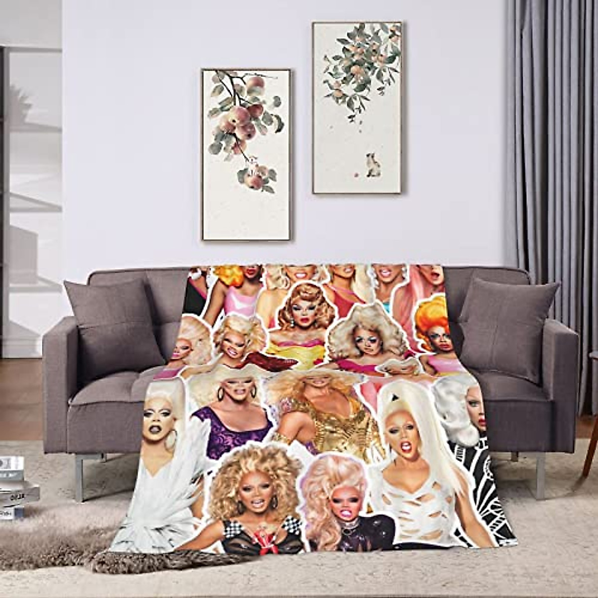 Blanket RuPaul Drag Race Soft and Comfortable Warm Fleece Blanket for Sofa,Office Bed car Camp Couch Cozy Plush Throw Blankets Beach Blankets
