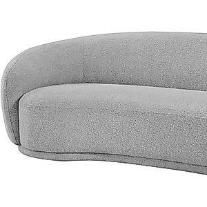 Meridian Furniture 693Grey-L Hyde Collection Modern | Contemporary Boucle Fabric Upholstered Loveseat, Grey, 64" W x 38" D x 27.5" H