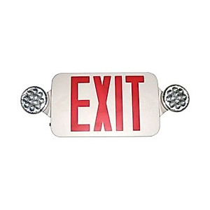 Exit Sign Light Combo Red All LED with Battery Back Up