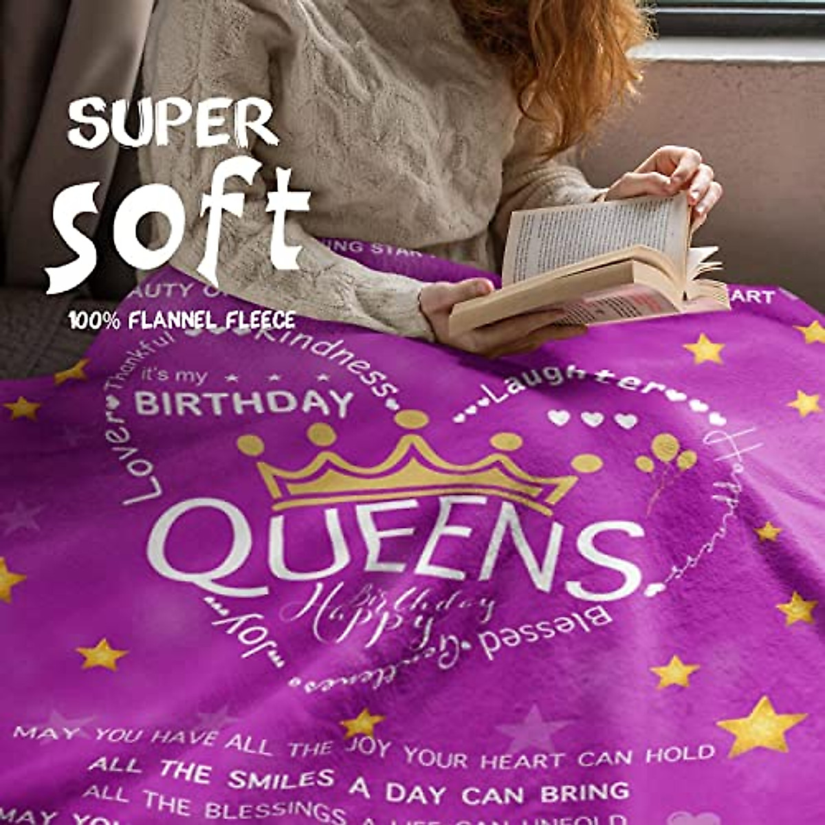 RFHBP May Birthday Gifts for Women Throw Blanket - Perfect for Mother's Day, Valentine's Day, and Birthdays - 50x60 Inches