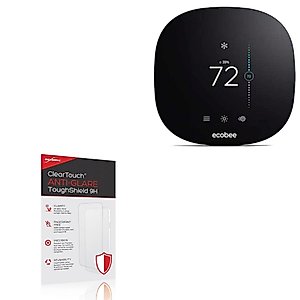 BoxWave Screen Protector Compatible with Ecobee EB-STATE3LTP-02 - ClearTouch Anti-Glare ToughShield 9H (2-Pack), Anti-Glare 9H Tough Flexible Film Screen Protector