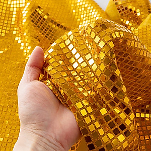 Sugargirl Gold Sequin Backdrop Curtain 2 Panels 2FTx8FT Glitter Disco Party Background Drapes Mirror Foil Backdrop for Wedding Birthday Wall Decor