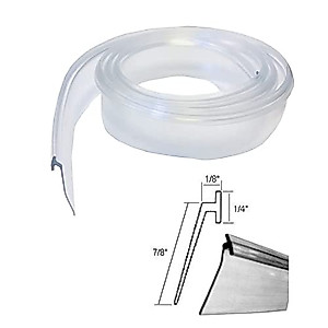 Angled Clear Vinyl Framed Shower Door Drip Sweep - 36-in Long | Made in USA