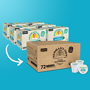 Newman's Own Organics Special Blend, Single-Serve Keurig K-Cup Pods, Medium Roast Coffee, 12 Count (Pack of 6) (5000053615)