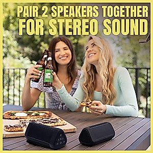 Cambridge Soundworks OontZ Angle 3 Ultra Waterproof 5.0 Bluetooth Speaker, 14 Watts, Hi-Quality Sound & Bass, 100 Ft Wireless Range, Bluetooth Speakers (Black)