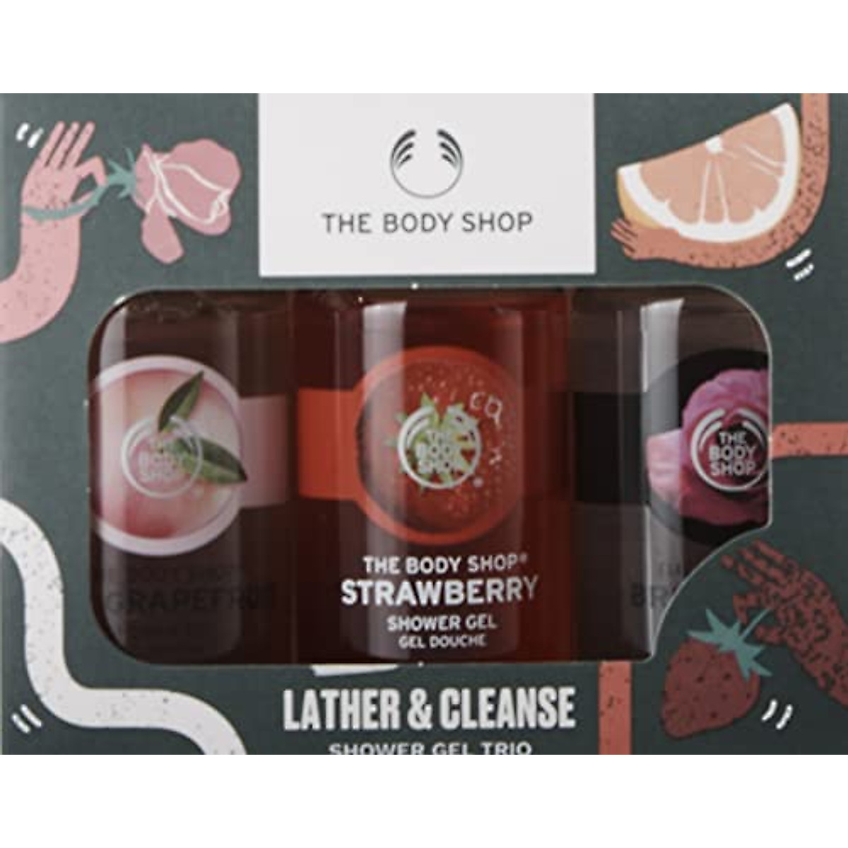 The Body Shop Lather & Cleanse Shower Gel Trio Gift Set for Normal Skin