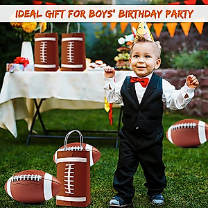 Weesdsio 24 Pack Football Candy Favor Bags, Football Gift Bags Football Paper Bags Great for Kids Football Treat Bags Theme Birthday Party Football Goodie Bags Sports Party Decoration