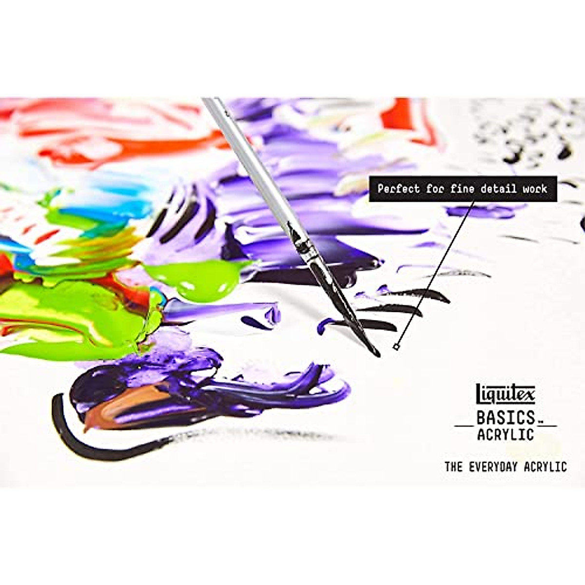 Liquitex BASICS Acrylic Paint Set, 6 x 22ml Tube Paint Set, Primary, Blue,Color Mixing,Green,White, 0.7 Fl Oz (Pack of 6)